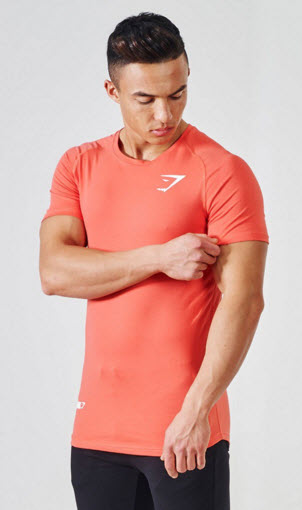 Gymshark Form T Shirt Coral L 3131 24