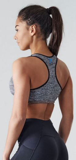 Gymshark Seamless Sports Bra Black Marl White S 3634 22